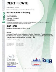 Certifications - Mason Rubber